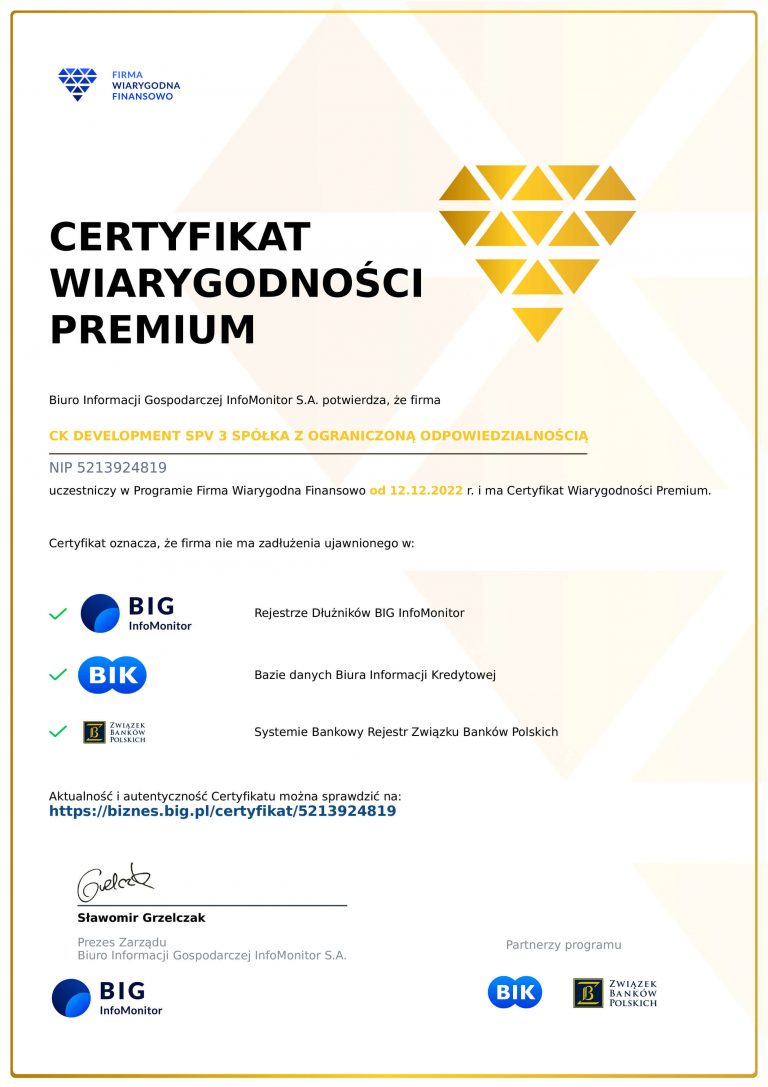 CK Development Sp. z o.o. Warszawa